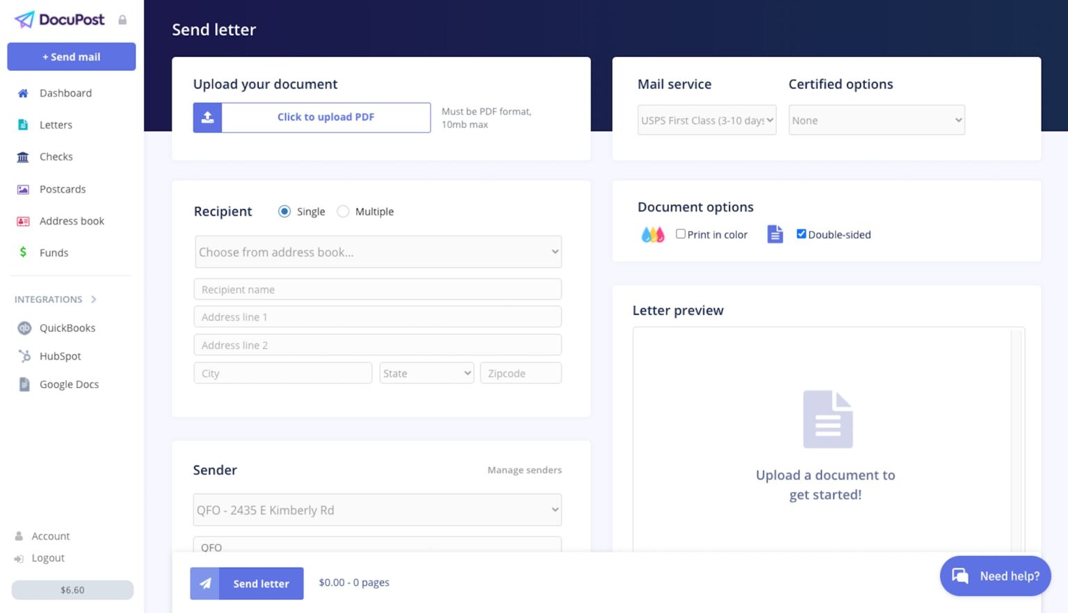 Mail Letters Online with DocuPost - DocuPost - Letters
